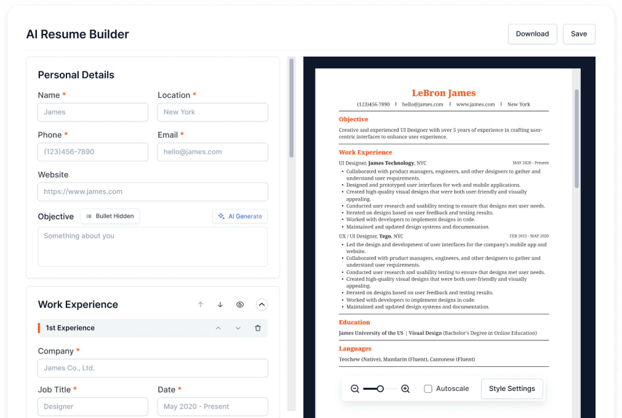 ATS Resume Builder - Create AI-Powered Resumes for Free